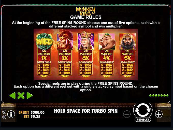 Monkey King Slot - free play, slot game review and free spins